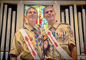 Twin brothers become latest Eagle Scouts of Troop 82