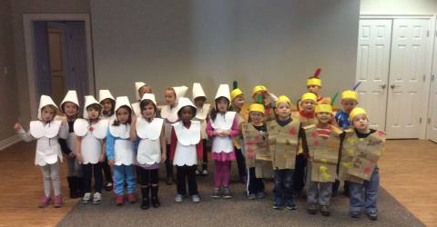 Pilgrims and Braves at Rev. Brown School